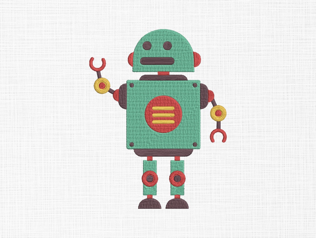 Robot Embroidery Design Toys Embroidery Design Kids Embroidery Design ...