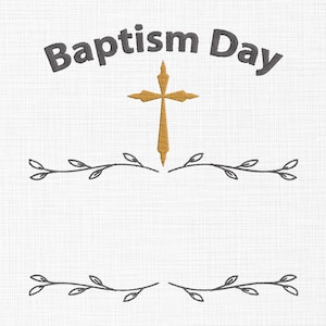 Baptism Template Embroidery Design, Baptized, Christening, Religious ...