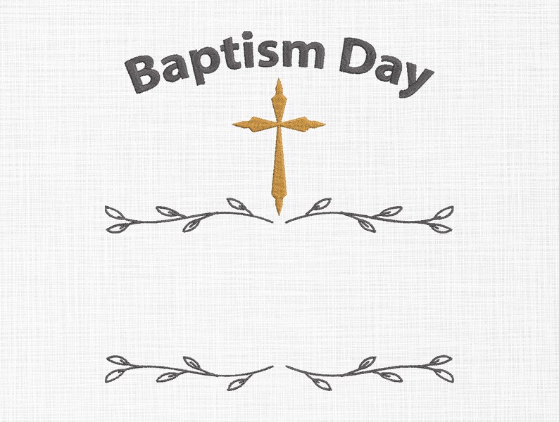 Baptism Template Embroidery Design, Baptized, Christening, Religious ...