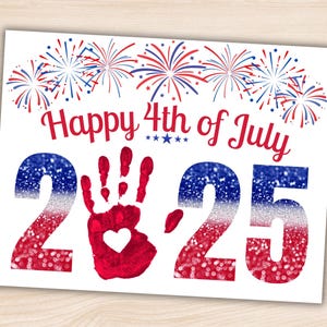 4th of July Handprint Craft, Fourth of July Handprint Art Activity 2025 ...