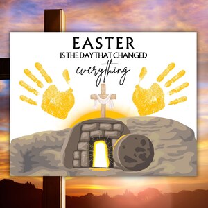 Easter Handprint Craft, Easter Printable, Christian Easter Crafts ...