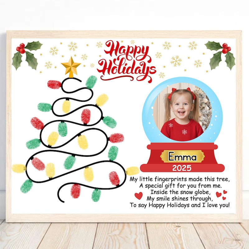 Holiday Handprint Poem - Etsy