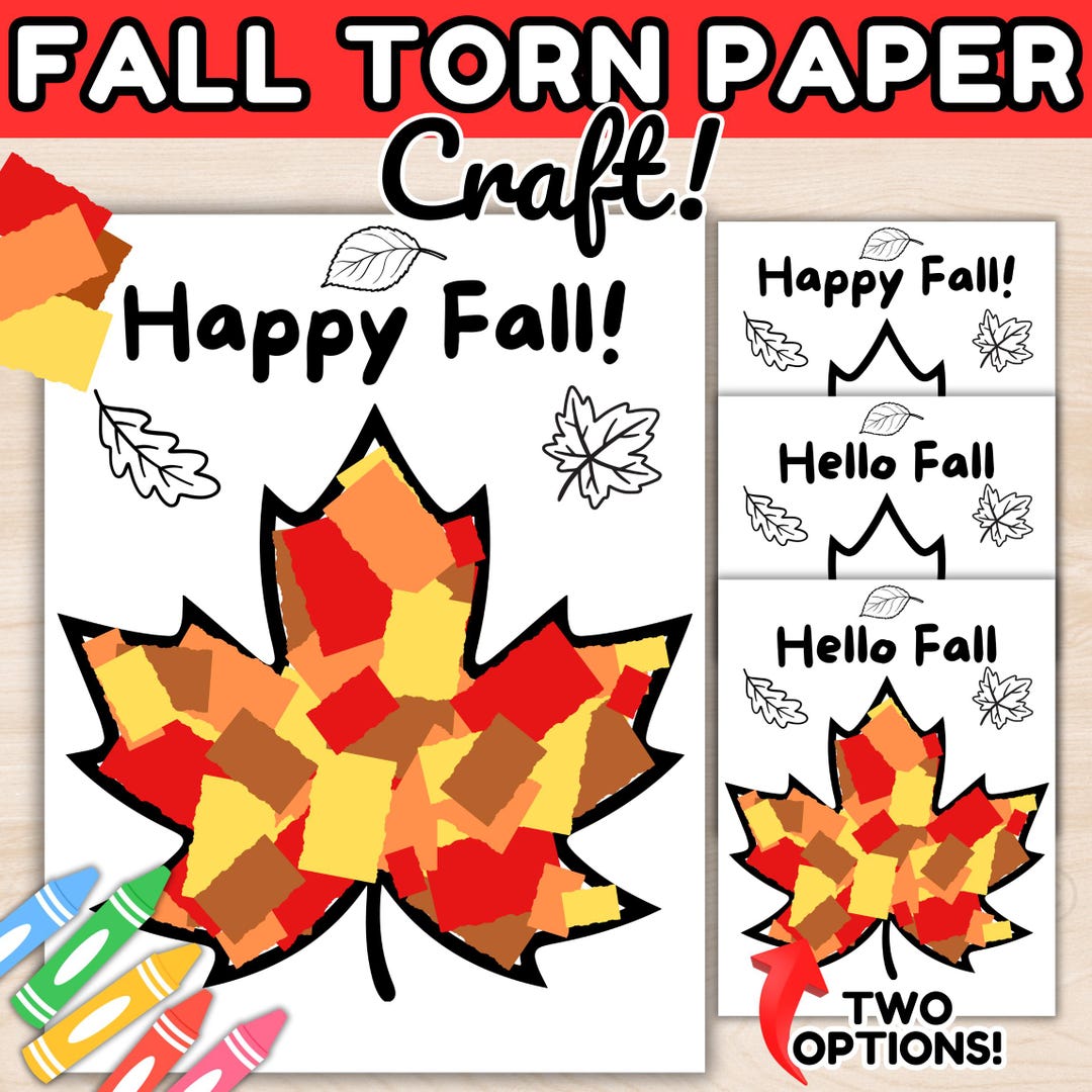 Easy Fall Crafts for Kids, Happy Fall Hello Fall Activity, Daycare ...