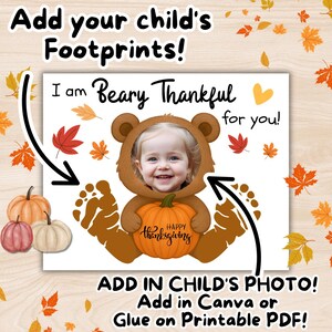 Thanksgiving Crafts for Kids, Thanksgiving Footprint Art Handprint ...
