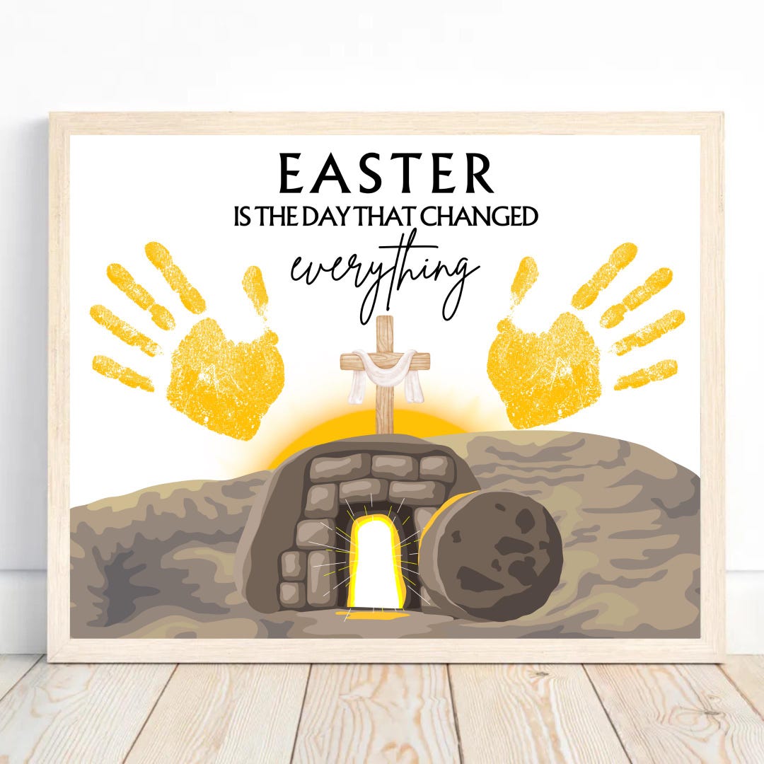 Easter Handprint Craft, Easter Printable, Christian Easter Crafts ...