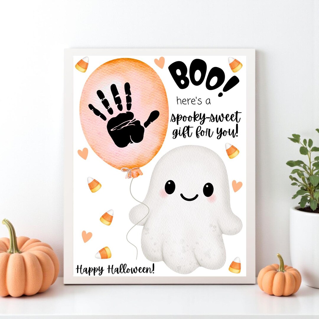 Halloween Handprint Craft, Halloween Crafts, Baby Toddler Kids Fall ...