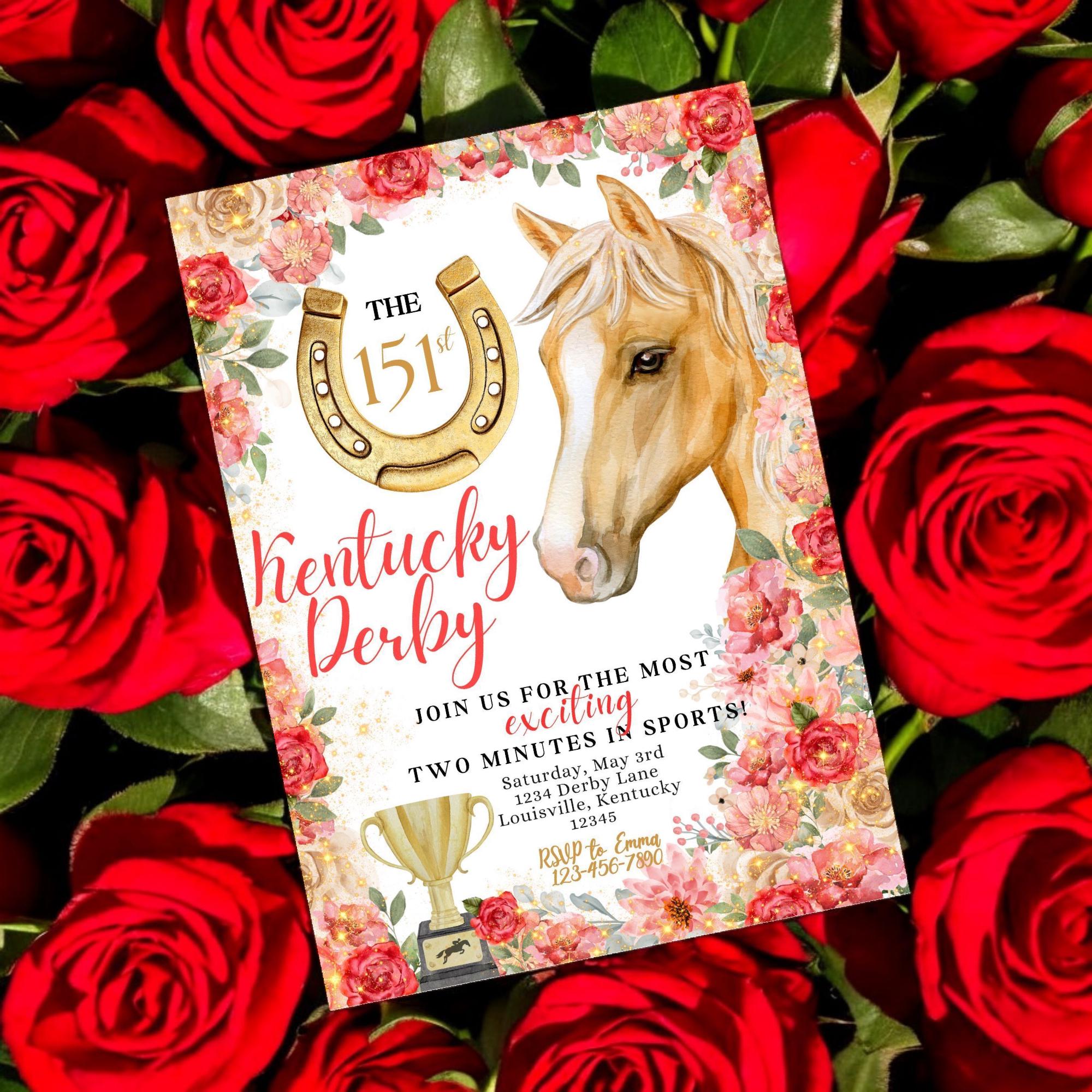 Kentucky Derby Party Invitation 2025, Kentucky Derby Invite, Race for ...