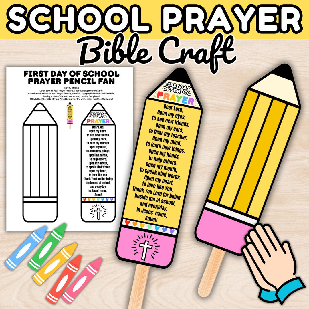 Bible Craft for Kids, Back to School Christian Activity, Printable ...