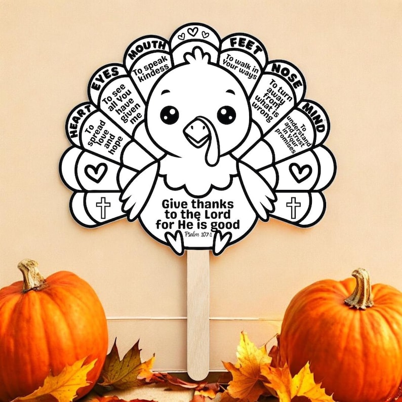 Turkey Prayer Fan Fall Crafts for Kids, Sunday School Lesson ...