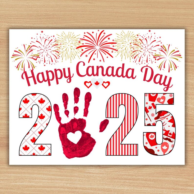 Canada Day Crafts for Kids, Canada Day Handprint Art, Kids Canada Day ...