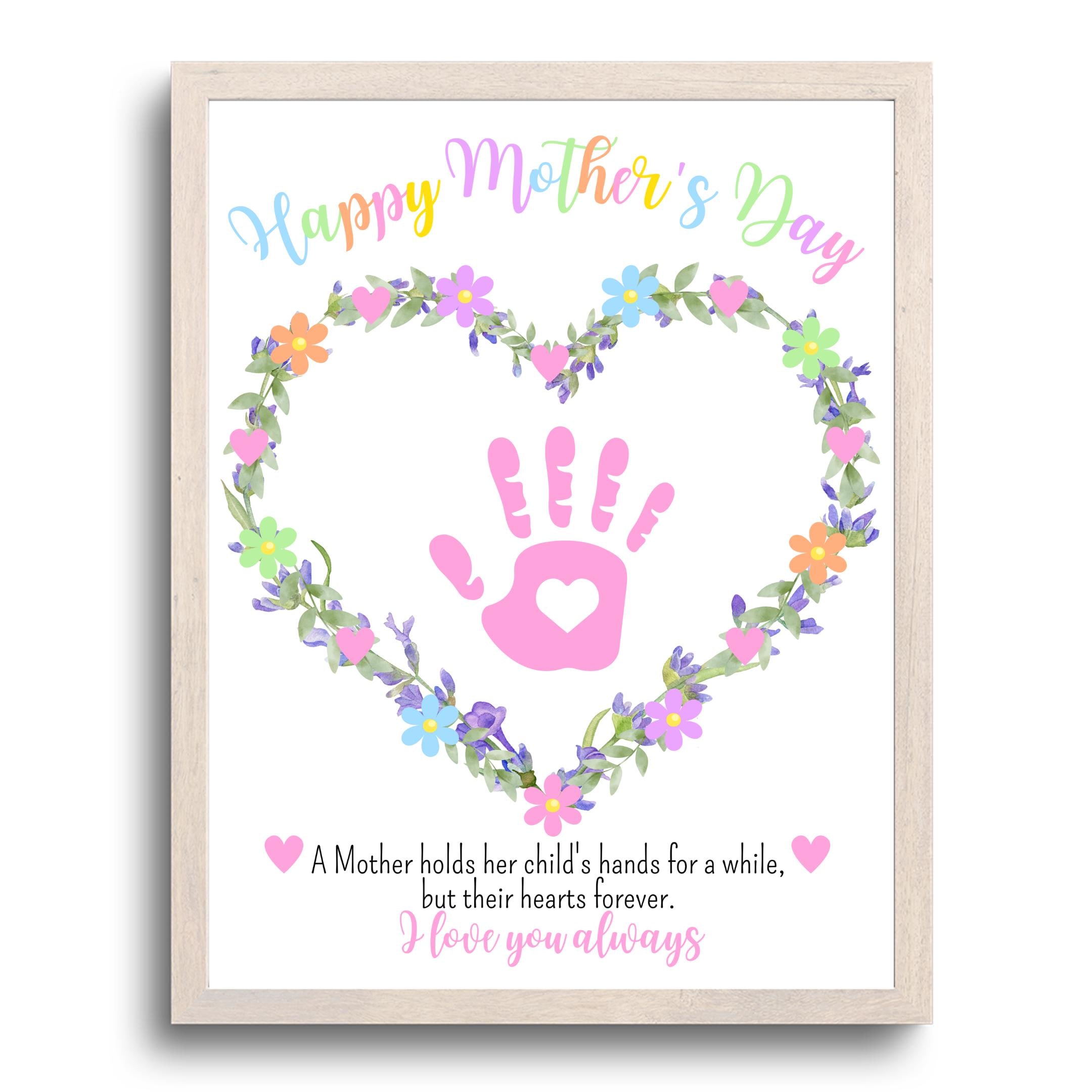Mothers Day Handprint Art Craft, Mother's Day Craft, Toddler Kids Baby ...