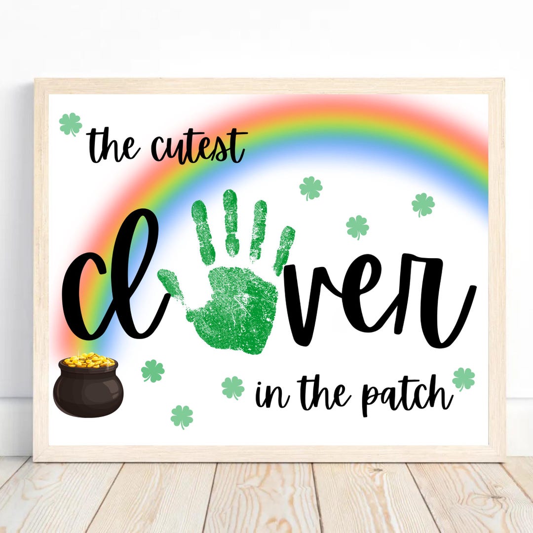 St. Patricks Day Handprint Art Craft, St. Patricks Day Crafts, Kids ...
