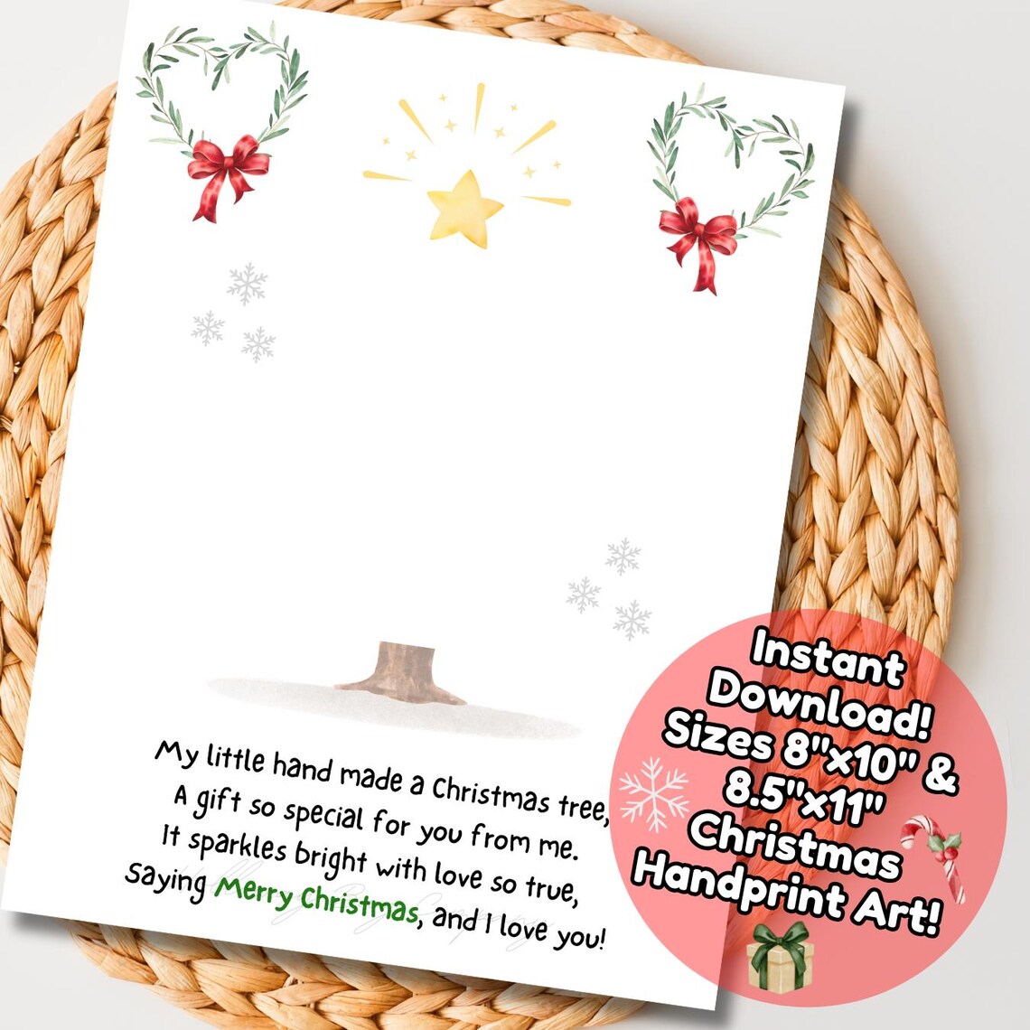 Christmas Handprint Craft, Christmas Tree Handprint Art Christmas ...