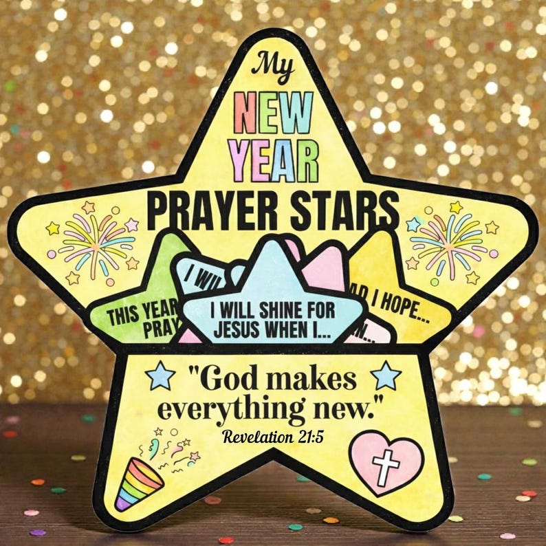 New Years Bible Craft Sunday School Lesson New Years 2026 Activity ...