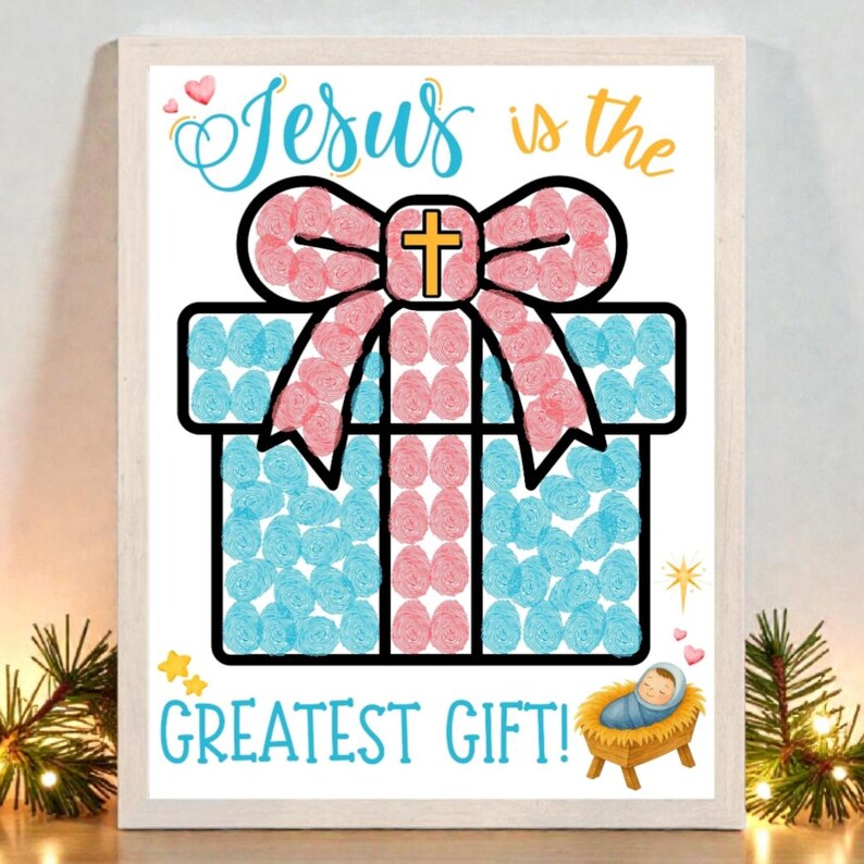 Christmas Sunday School Activity for Kids, Christmas Gift Printable ...