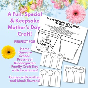 Mothers Day Crafts, Mothers Day Flower Craft to Print, Mothers Day ...