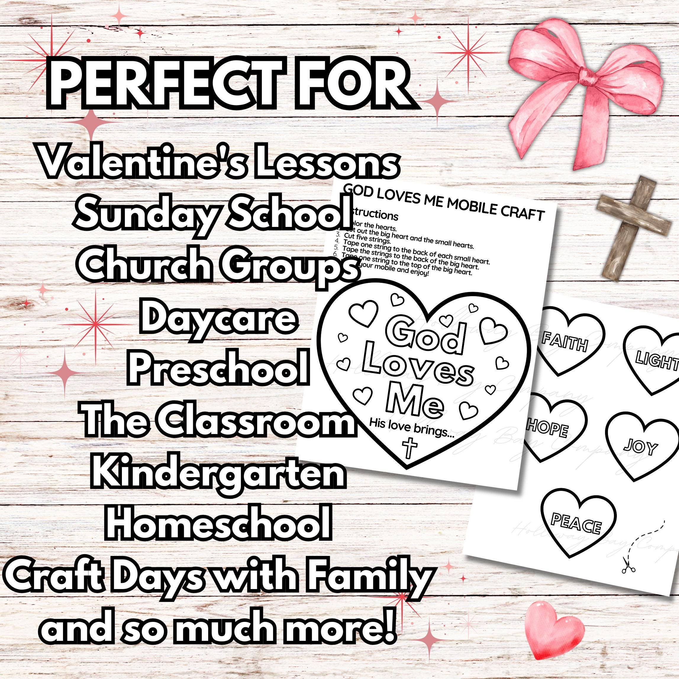 Valentines Day Crafts Sunday School Lesson Valentines Activity ...