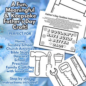 Fathers Day Crafts, Fathers Day Toolbox Craft, Toolbox Gift for Dad ...