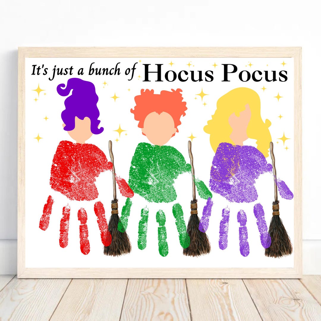 Hocus Pocus Handprint Art Craft, Fall Crafts, Halloween Crafts, It's ...