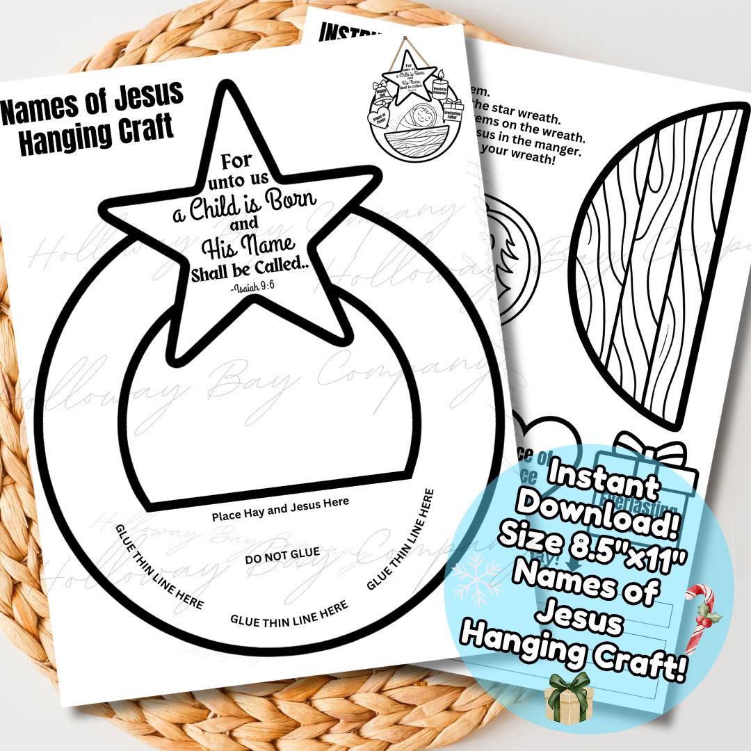 Christmas Bible Craft, Jesus Sunday School Lesson, Advent Activity ...