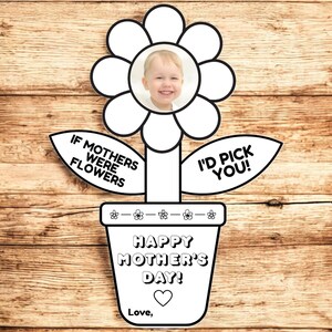 Mothers Day Crafts, Mothers Day Flower Craft to Print, Mothers Day ...