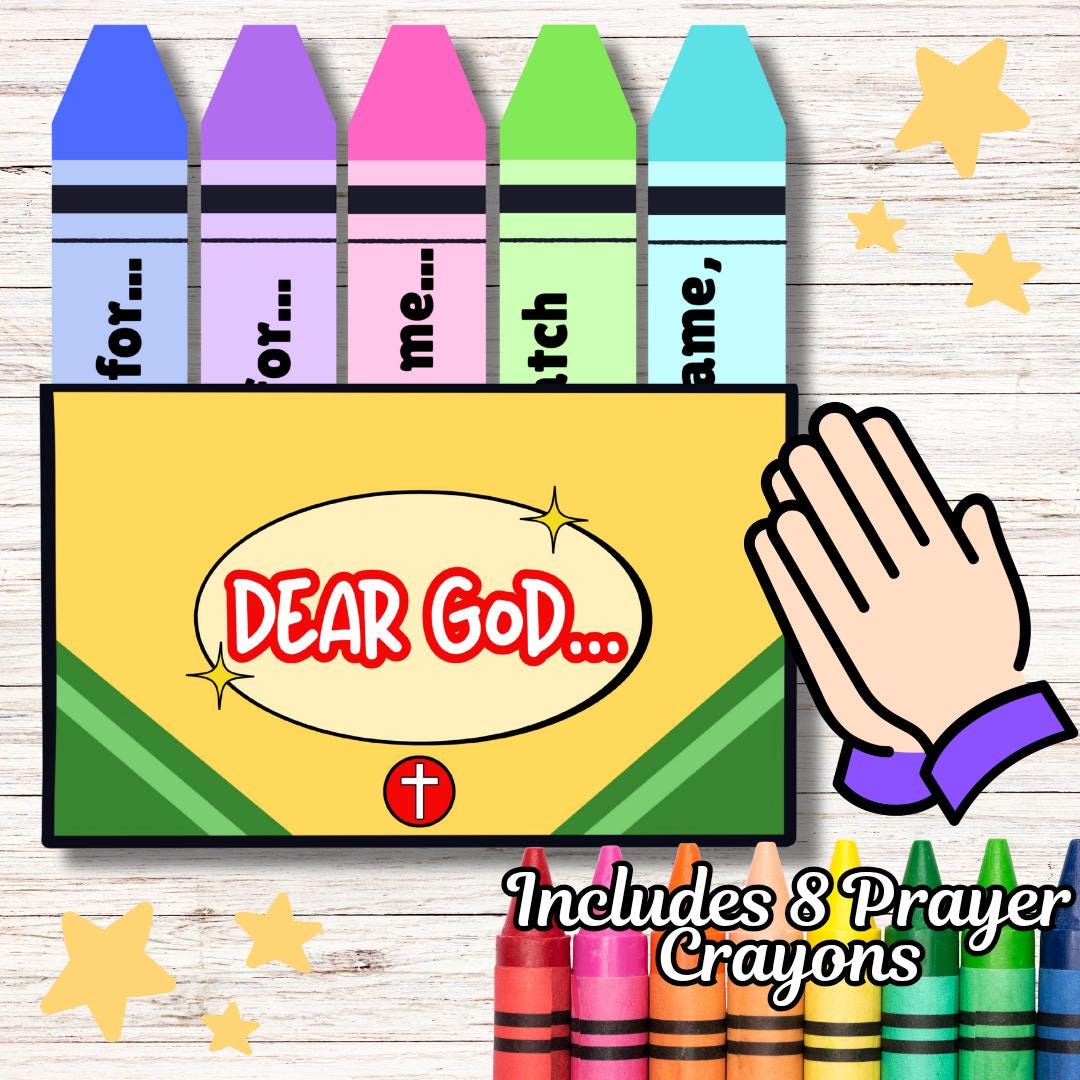 Prayer Crayons Sunday School Activity, Kids Fall Sunday School Crafts ...