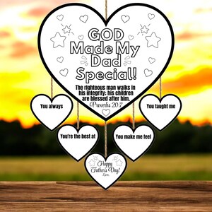 God Made My Dad Special Father's Day Craft Mobile, Fathers Day Crafts ...