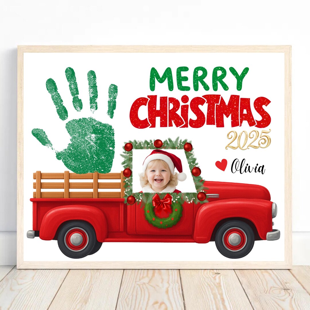 Christmas Handprint Art, Christmas Gift Keepsake for Parents, Toddlers ...