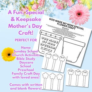 God Made My Mom Special Mother's Day Craft, Mothers Day Crafts Sunday ...