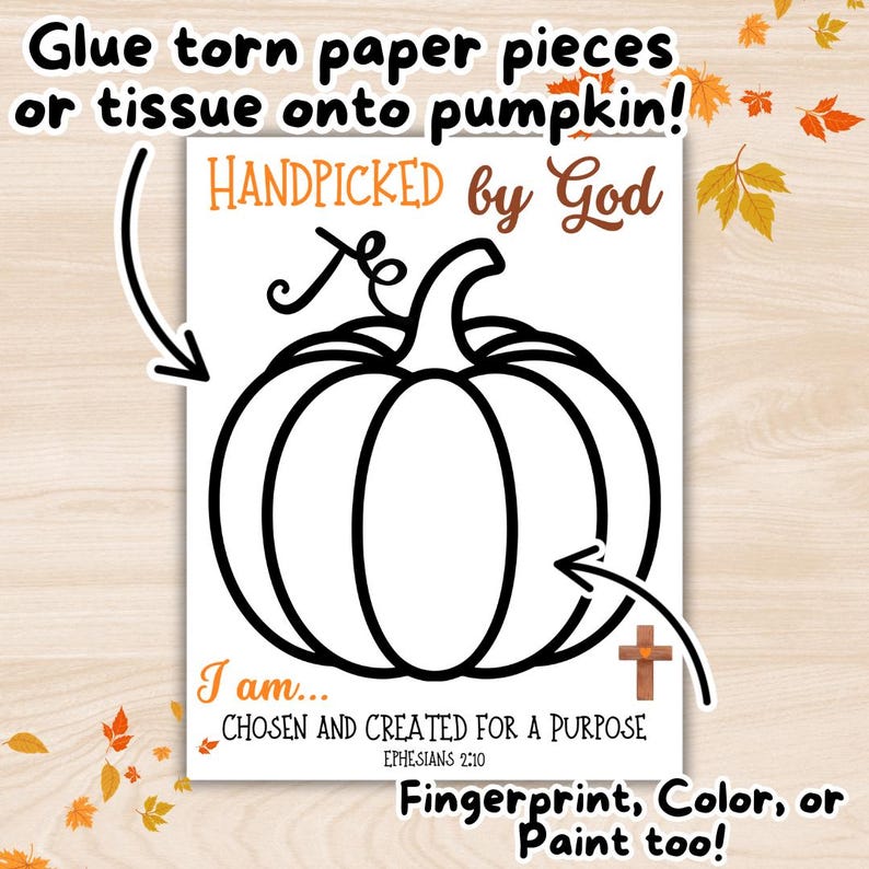 Handpicked by God Sunday School Activity Fall Crafts for Kids ...