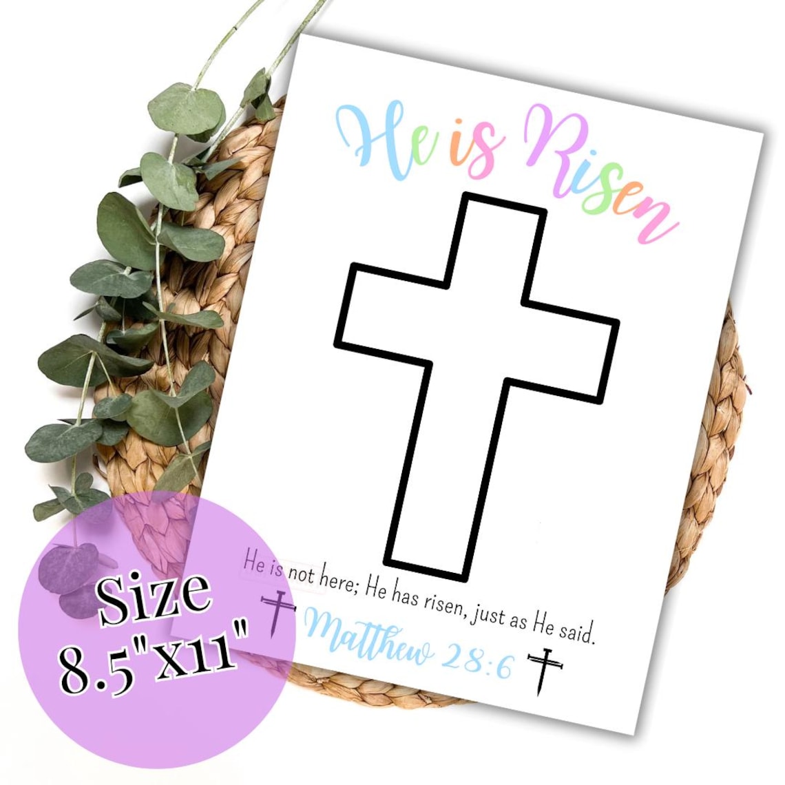 Easter Crafts, Christian Easter Crafts, Easter Printable, He is Risen ...