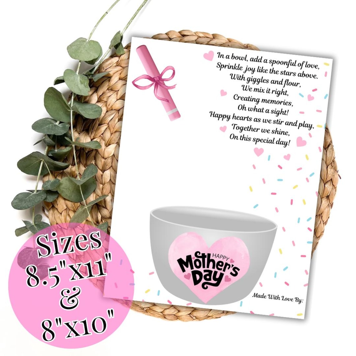 Mothers Day Handprint Art Craft, Mothers Day Craft, Gift for Mom ...