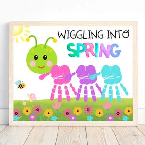 Spring Handprint, Spring Handprint Craft, Kids Craft Bundle, Spring ...
