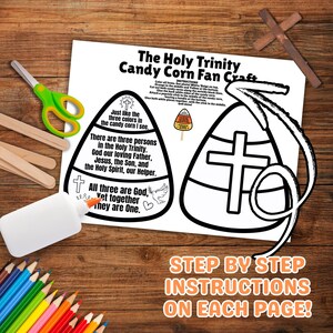 Fall Crafts Kids Sunday School Printable, Halloween Crafts Candy Corn ...