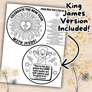 Jesus New Years Craft, Sunday School Lesson New Year's 2026 Activity ...