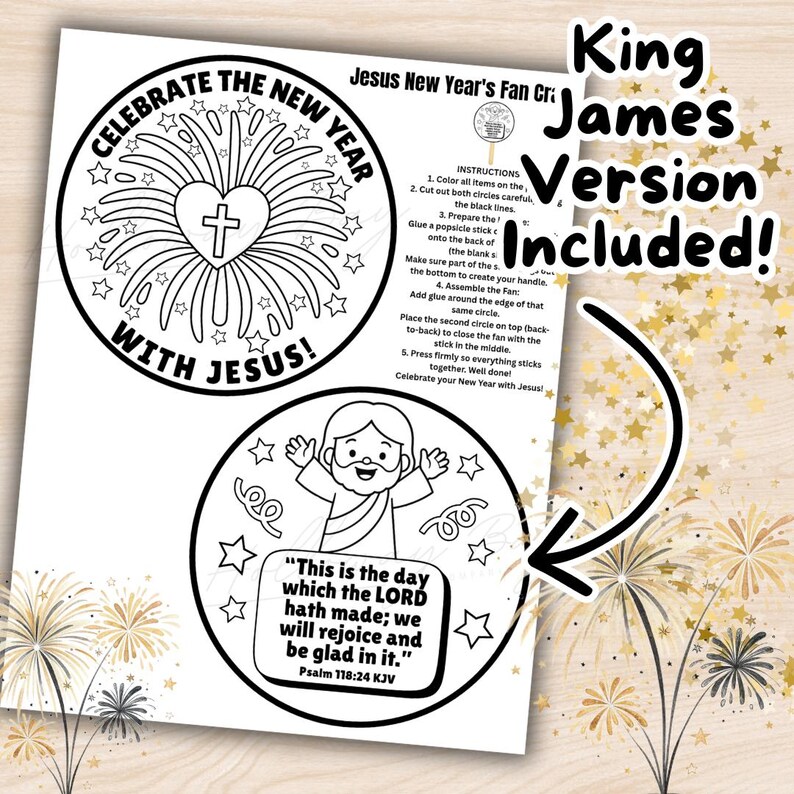 Jesus New Years Craft, Sunday School Lesson New Year's 2026 Activity ...