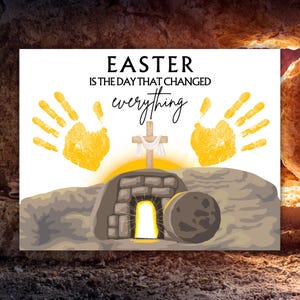 Easter Handprint Craft, Easter Printable, Christian Easter Crafts ...