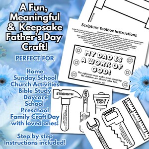 Fathers Day Crafts Sunday School Crafts Gift for Fathers Day Toolbox ...