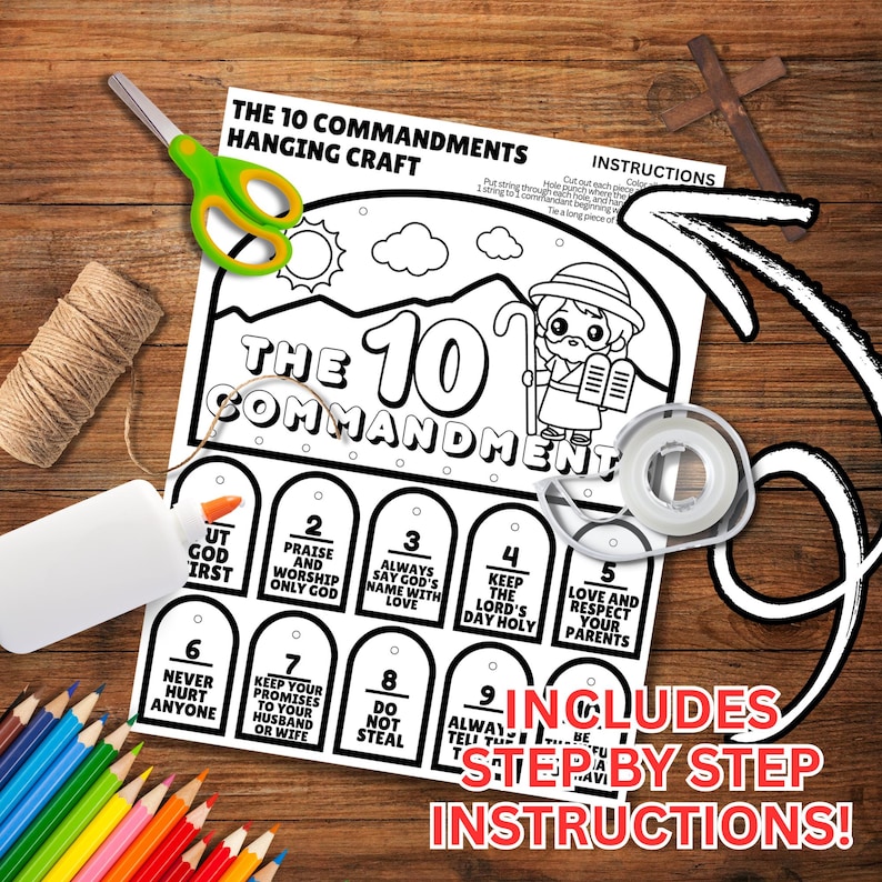 10 Commandments Craft, Sunday School Printables, Kids Sunday School ...