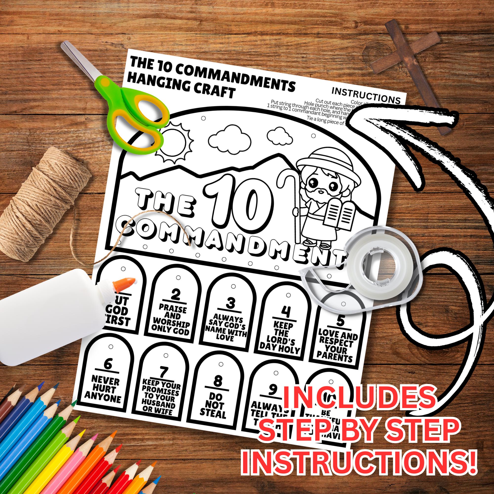 10 Commandments Craft, Sunday School Printables, Kids Sunday School ...