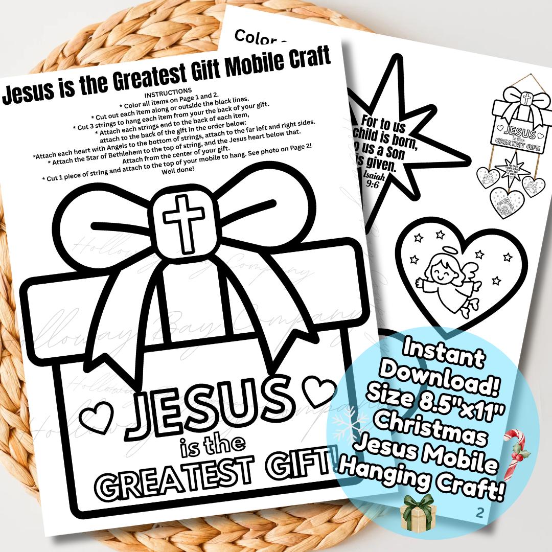 Christmas Bible Crafts Sunday School Activity, Religious Jesus Nativity ...