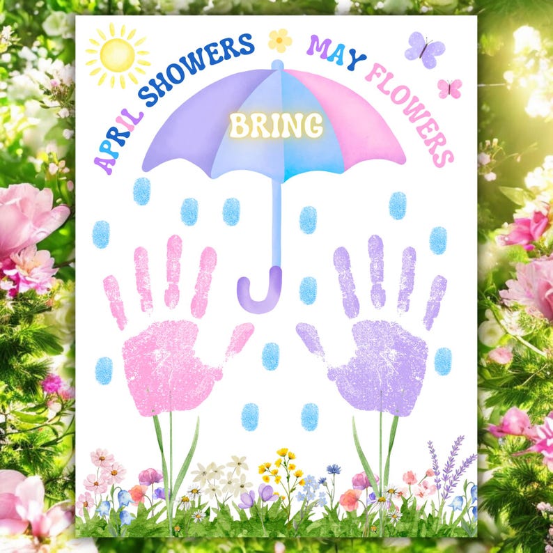 Spring Handprint Art, Springtime Crafts, Kids Spring Crafts, Spring ...