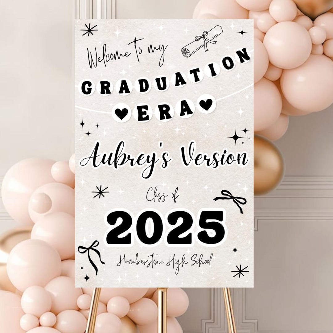 Class of 2025 Graduation Party Welcome Sign, Grad Party Welcome Board ...