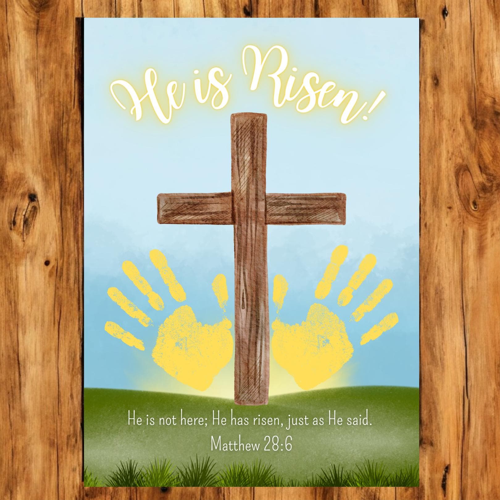 Easter Handprint Art, Easter Printable, Christian Easter Crafts, Easter ...