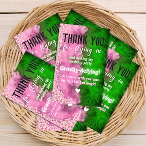 Wicked Thank You Tags, Wicked Inspired Birthday Favor Tags, Wicked Gift ...