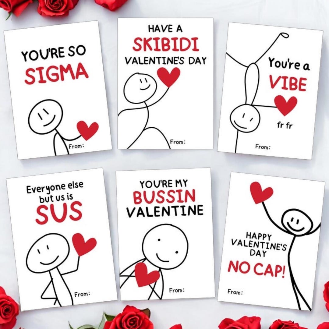 Tween Valentine Cards, Slang Kids Valentines Day Cards, Funny ...