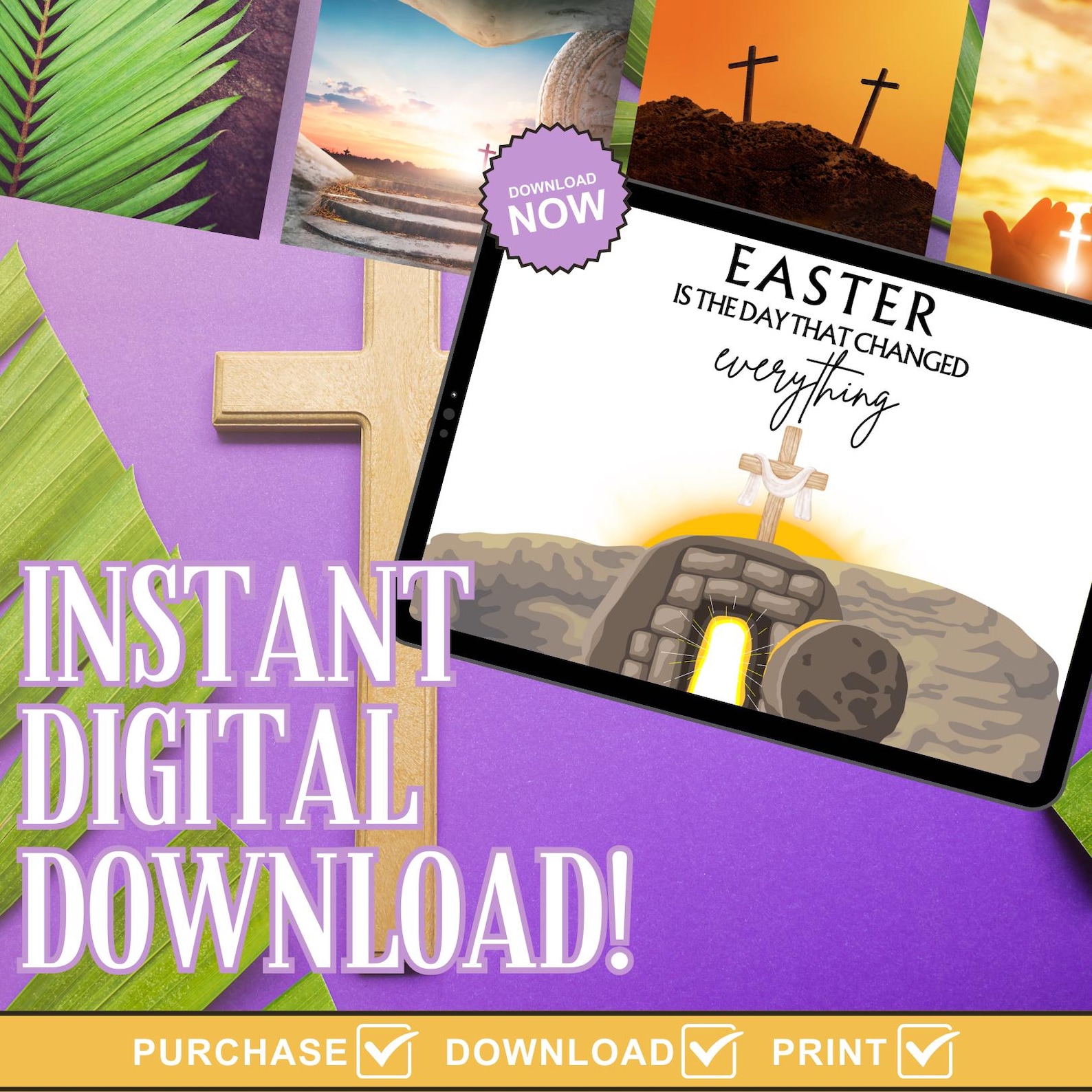 Easter Handprint Craft, Easter Printable, Christian Easter Crafts ...