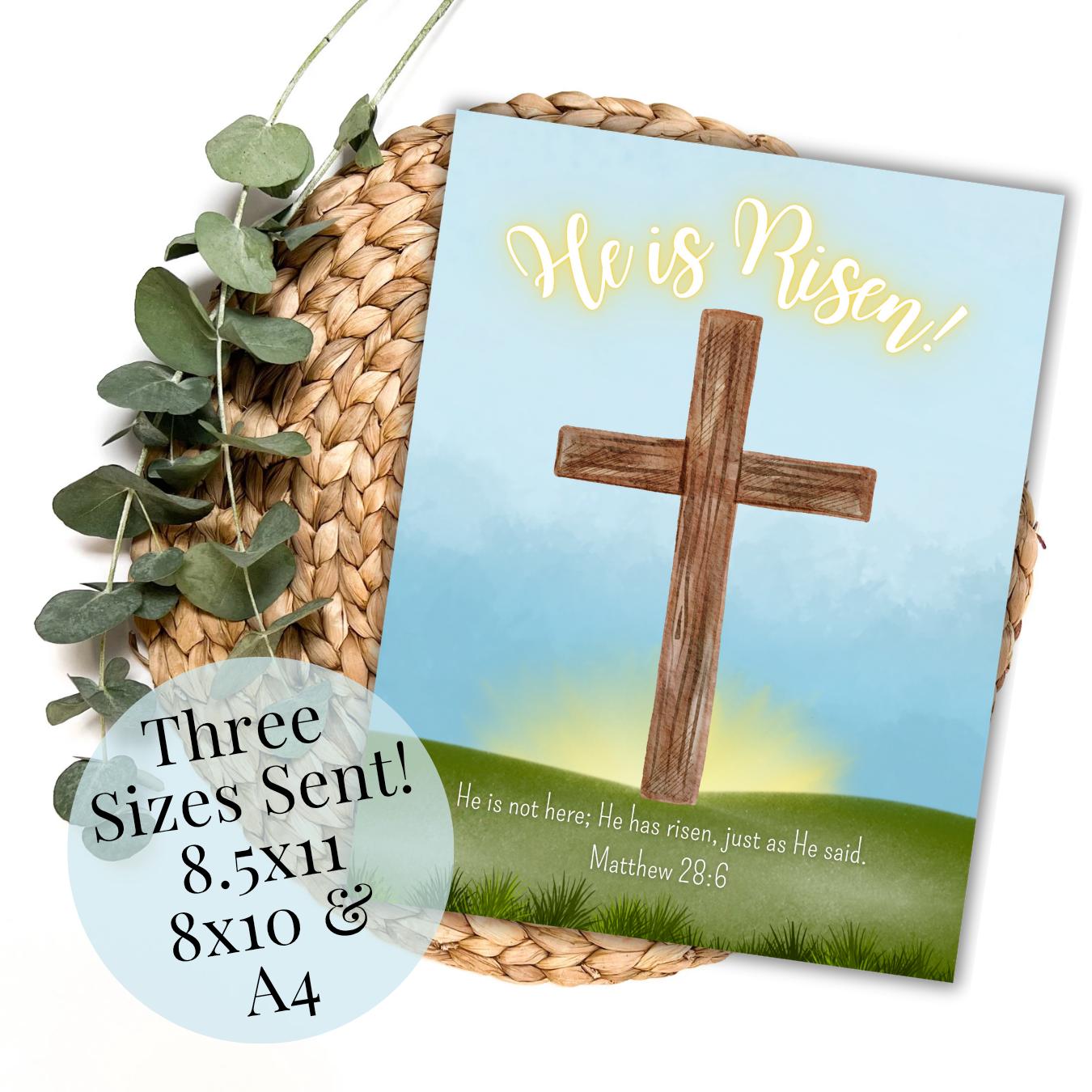 Easter Handprint Art, Easter Printable, Christian Easter Crafts, Easter ...