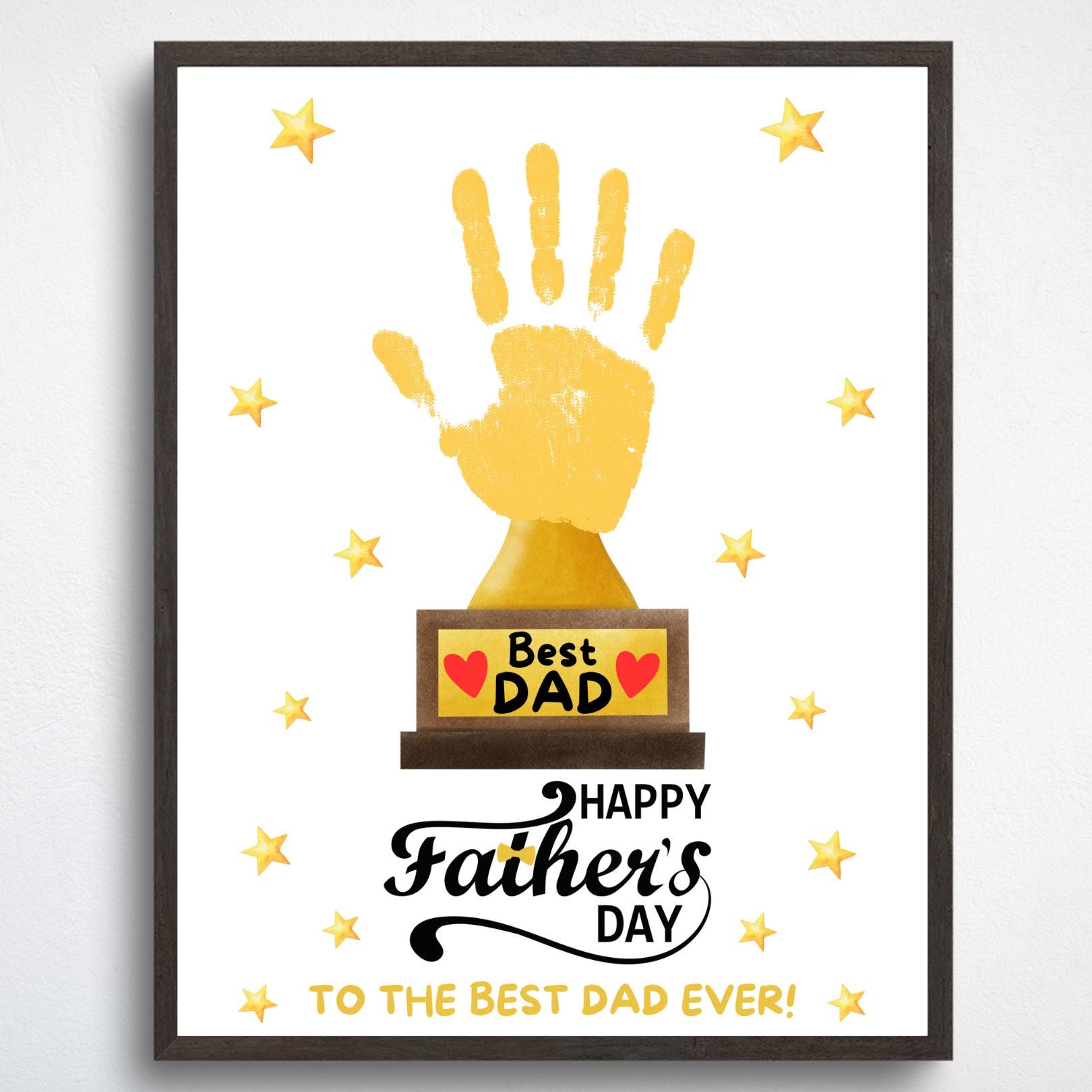 Best Dad Keepsake Handprint Craft, Printable Handprint Art for Father’s ...