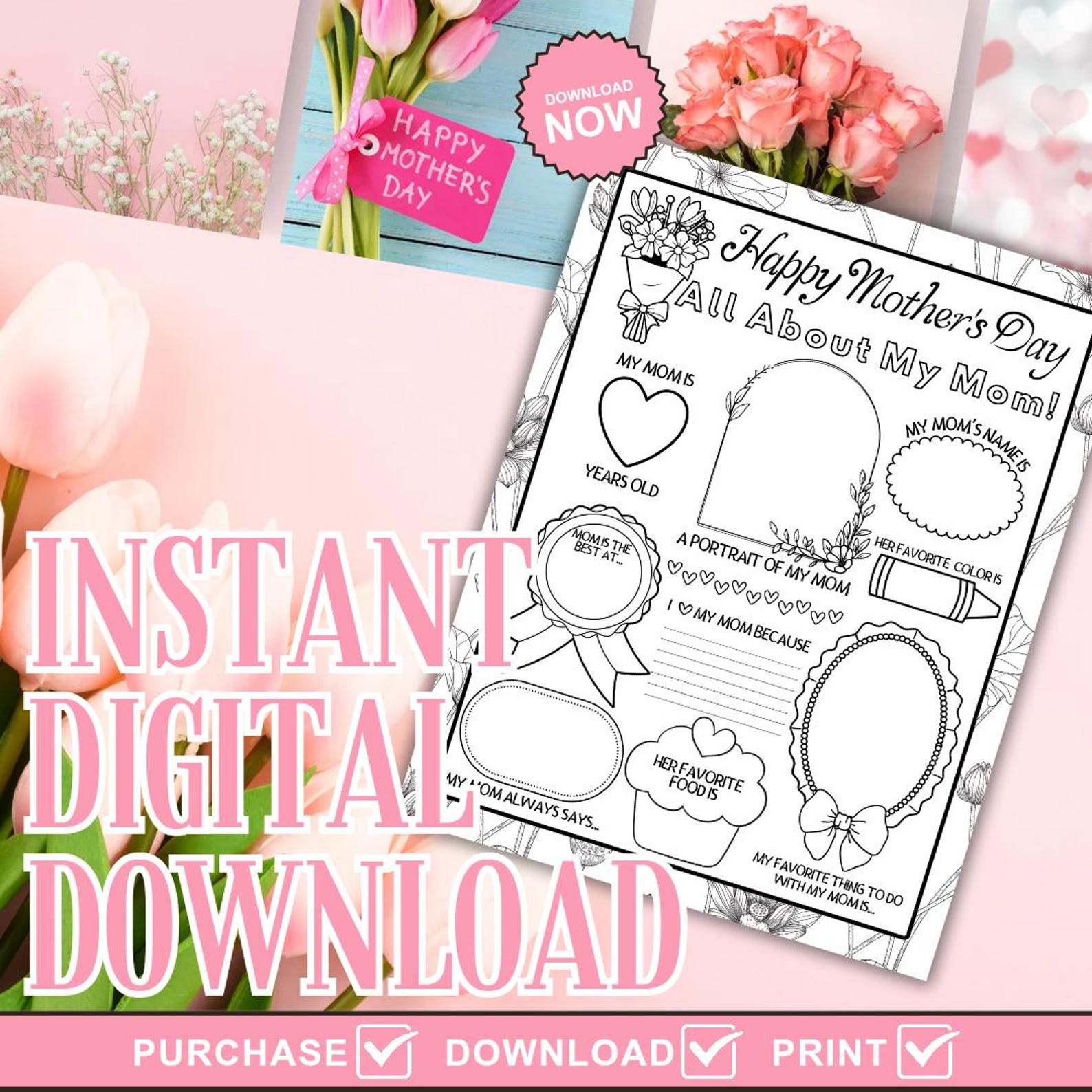 Mothers Day Crafts, Mothers Day Activities, Mothers Day Activity Sheet ...
